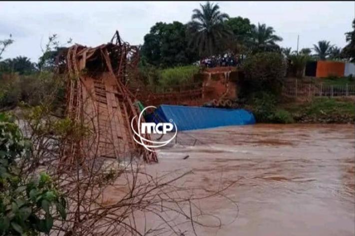 Haut-Uele : effondrement du pont Kibali sur la RN26 à Watsa