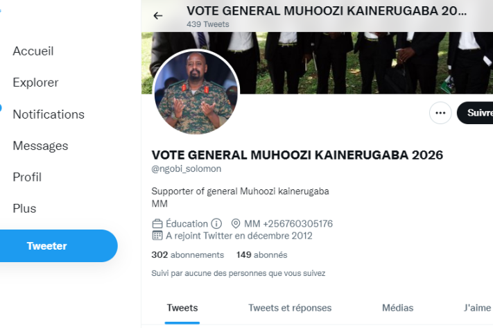 Ouganda : le fils du Président Museveni refuse de quitter Twitter Ouganda : le fils du Président Museveni refuse de quitter Twitter