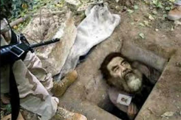 Ce jour-là du 13 décembre 2003, Saddam Hussein capturé dans un trou par ...