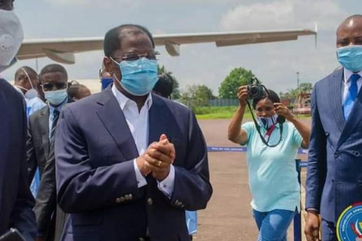 Thambwe Mwamba en mission officielle au Maniema