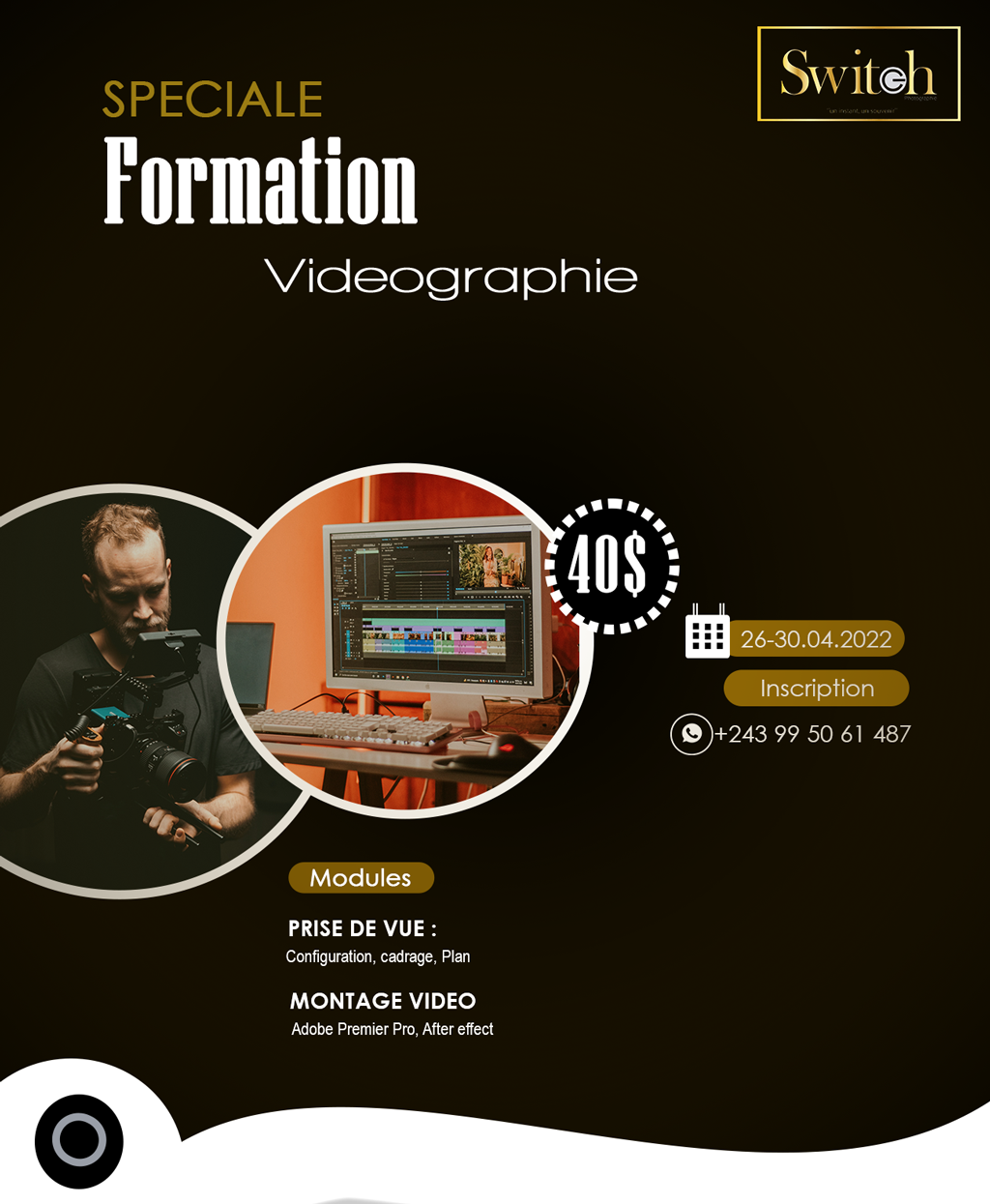 FORMATION VIDEOGRAPHIE - mediacongo.net - Petites annonces
