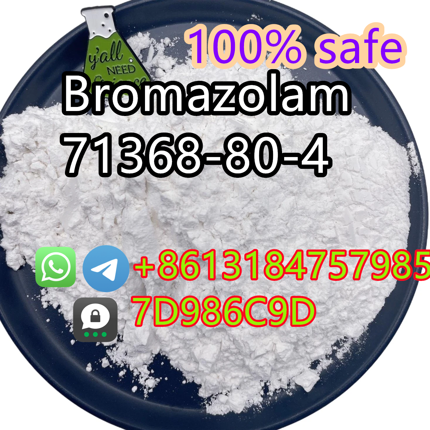 Factory price Bromazolam powder 99.9% CAS 71368-80-4 ZIMELY Whatsapp ...