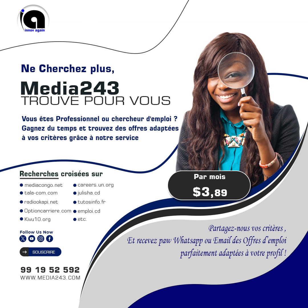 Nouveau Site Web d'offre d'emploi - mediacongo.net - Petites annonces