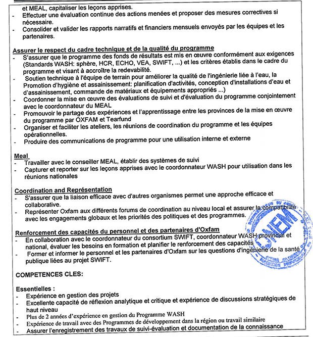 mediacongo.net - Offre d'emploi - SWIFT Program Manager