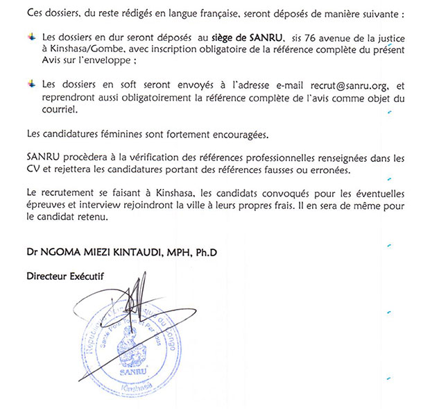 mediacongo.net - Offre d'emploi - Gestionnaire de Ressources Humaines (GRH)