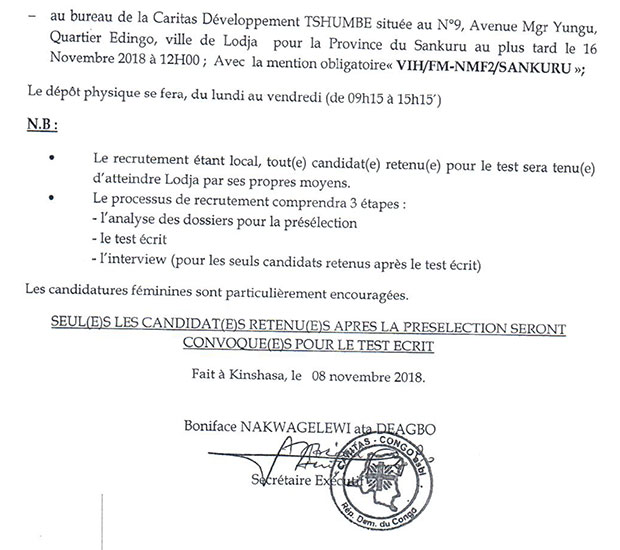 mediacongo.net - Offre d'emploi - Comptable du projet