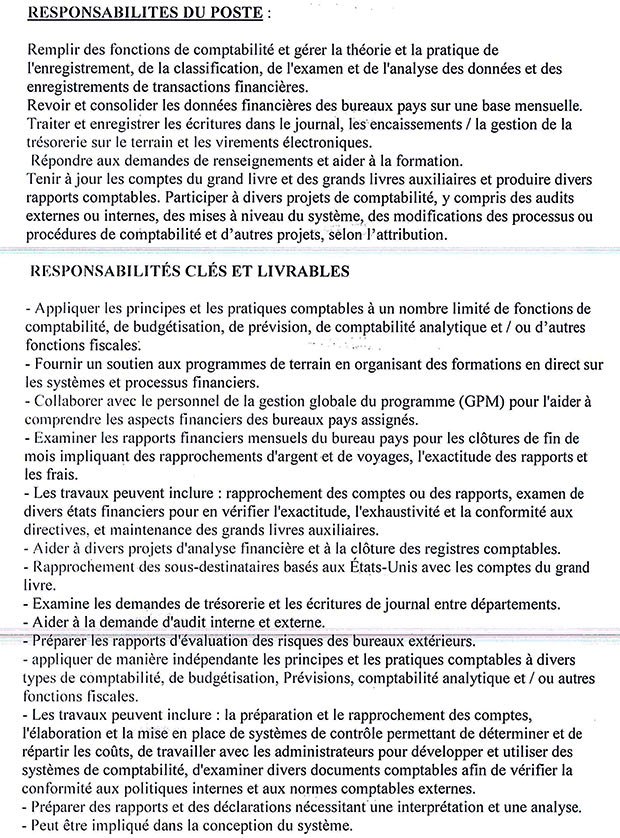 mediacongo.net - Offre d'emploi - Chef Comptable