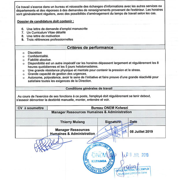 mediacongo.net - Offre d'emploi - Comptable & Bookkeeper