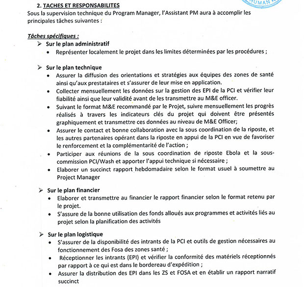 mediacongo.net - Offre d'emploi - Assistant Program Manager (AM)