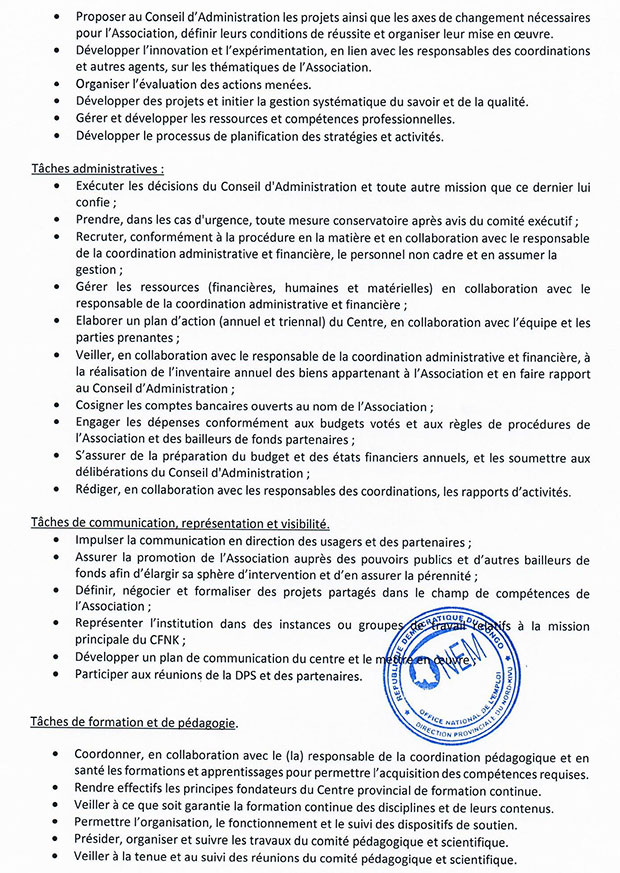 mediacongo.net - Offre d'emploi - Directeur(trice)