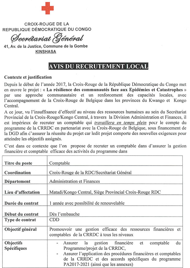 mediacongo.net - Offre d'emploi - Comptable