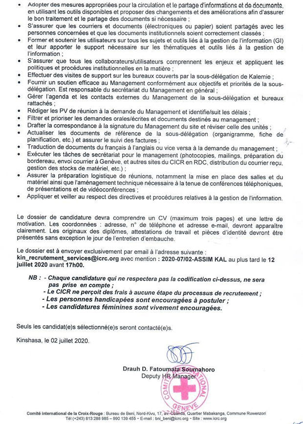 mediacongo.net - Offre d'emploi - Assistant(e) Exécutif(ve) et ...