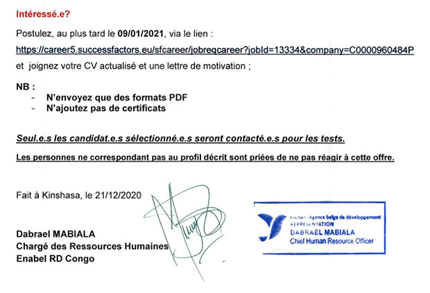 mediacongo.net - Offre d'emploi - Logisticien(ne) KIN EMPLOI