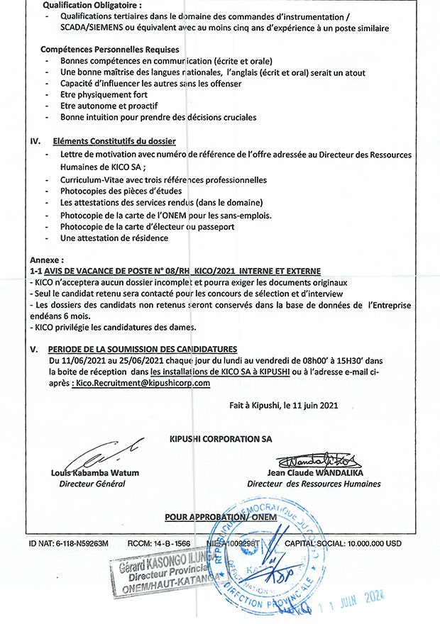 mediacongo.net - Offre d'emploi - Intégrateur de Système (System ...