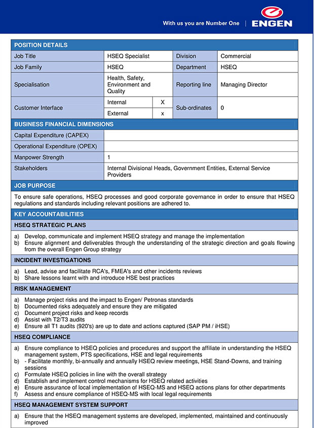 mediacongo.net - Offre d'emploi - HSEQ Specialist