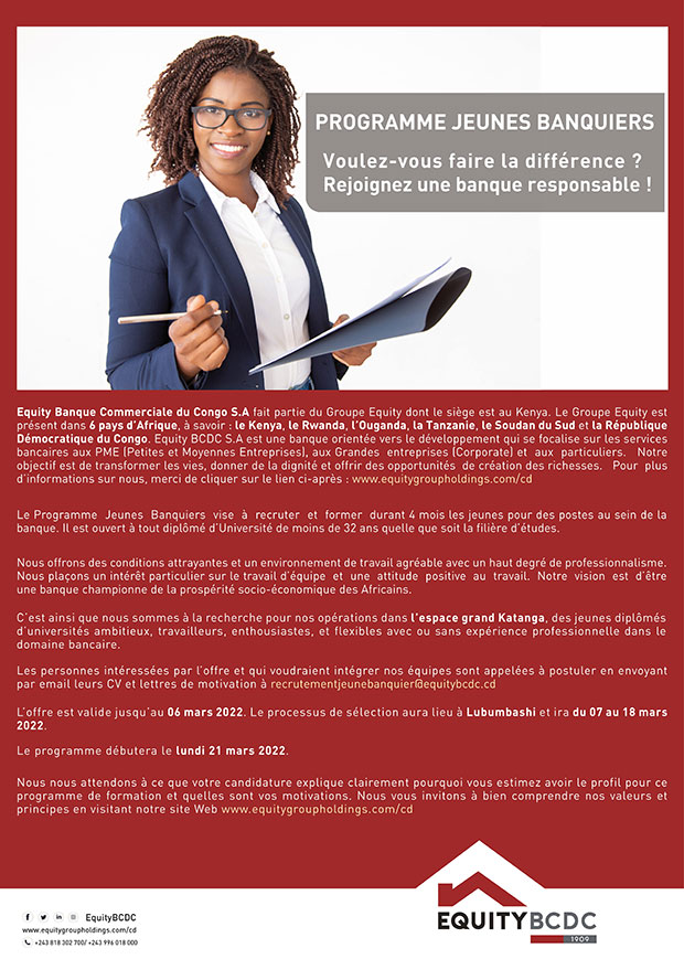 Programme Jeunes Banquiers - Ouragan.cd