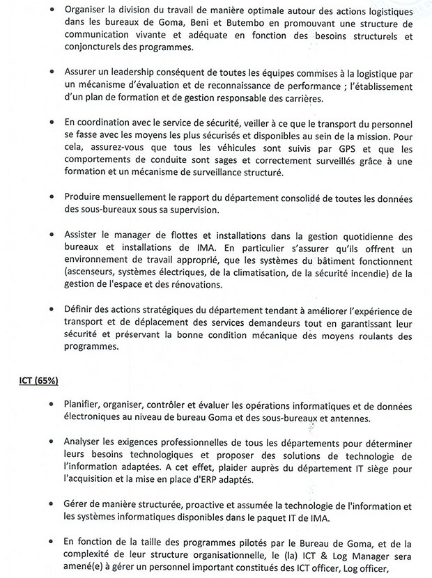 mediacongo.net - Offre d'emploi - Logisticien & ICT Manager