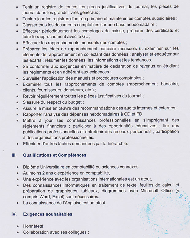 mediacongo.net - Offre d'emploi - Comptable