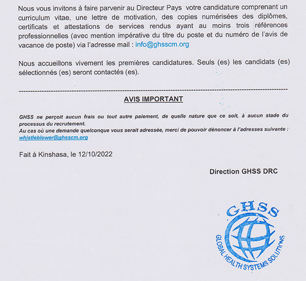 mediacongo.net - Offre d'emploi - Contrôleur Financier