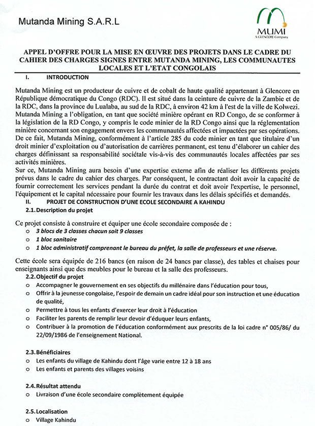 mediacongo.net - Offre d'emploi - Mise en oeuvre des Projets dans le ...