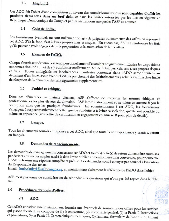 mediacongo.net - Offre d'emploi - Approvisionnement en contraceptifs ...