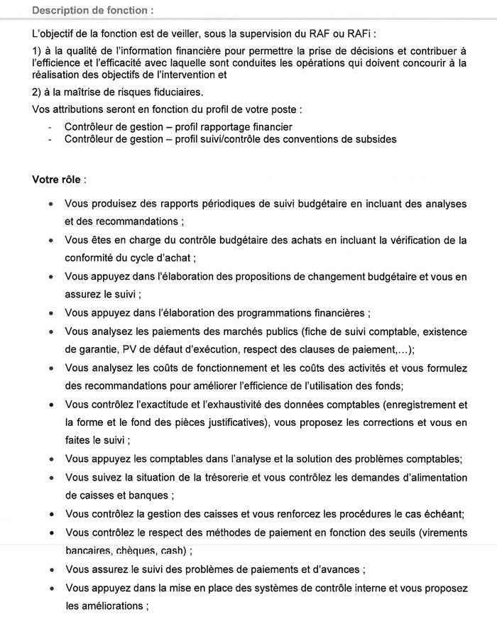 mediacongo.net - Offre d'emploi - Contrôleur(euse)s de Gestion