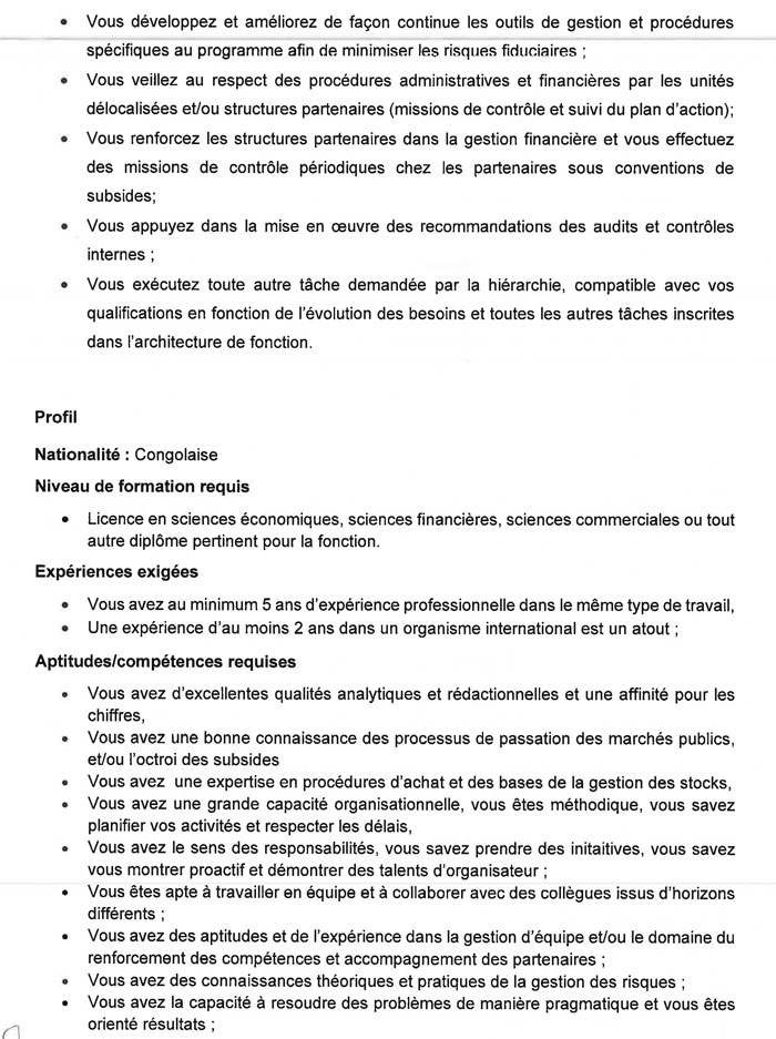 mediacongo.net - Offre d'emploi - Contrôleur(euse)s de Gestion