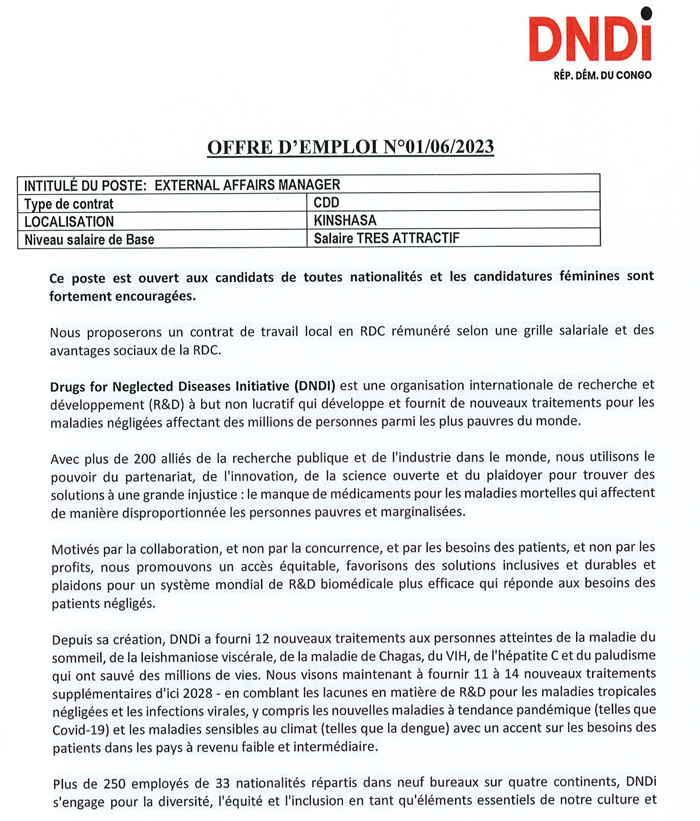 Mediacongo Offre D emploi External Affairs Manager mediacongo-offre-d-emploi-external-affairs-manager