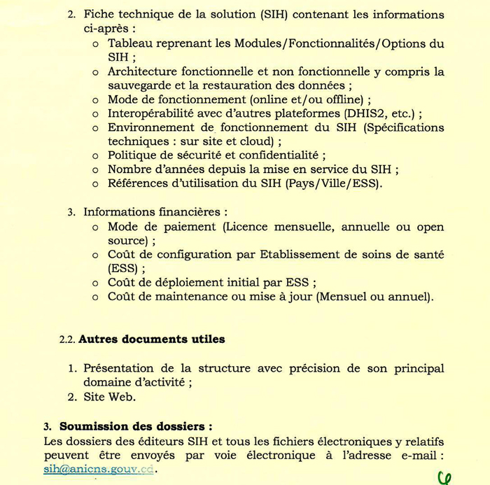 mediacongo.net - Offre d'emploi - Editeurs de logiciel SIH