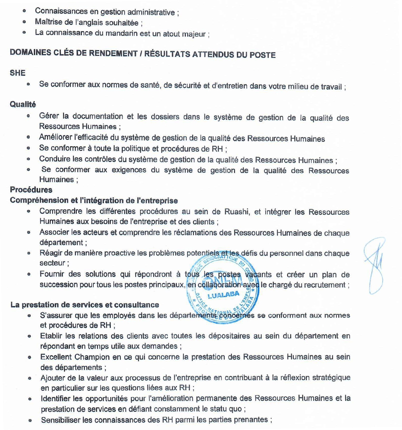 mediacongo.net - Offre d'emploi - Human Resources Business Partner