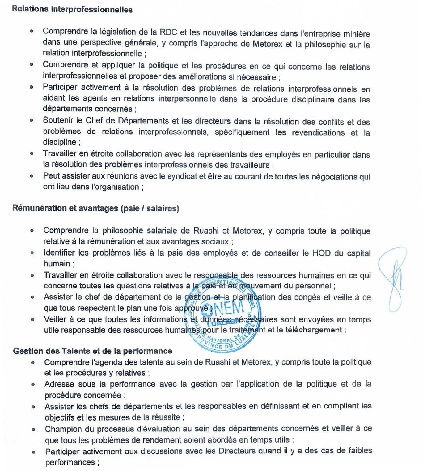 mediacongo.net - Offre d'emploi - Human Resources Business Partner