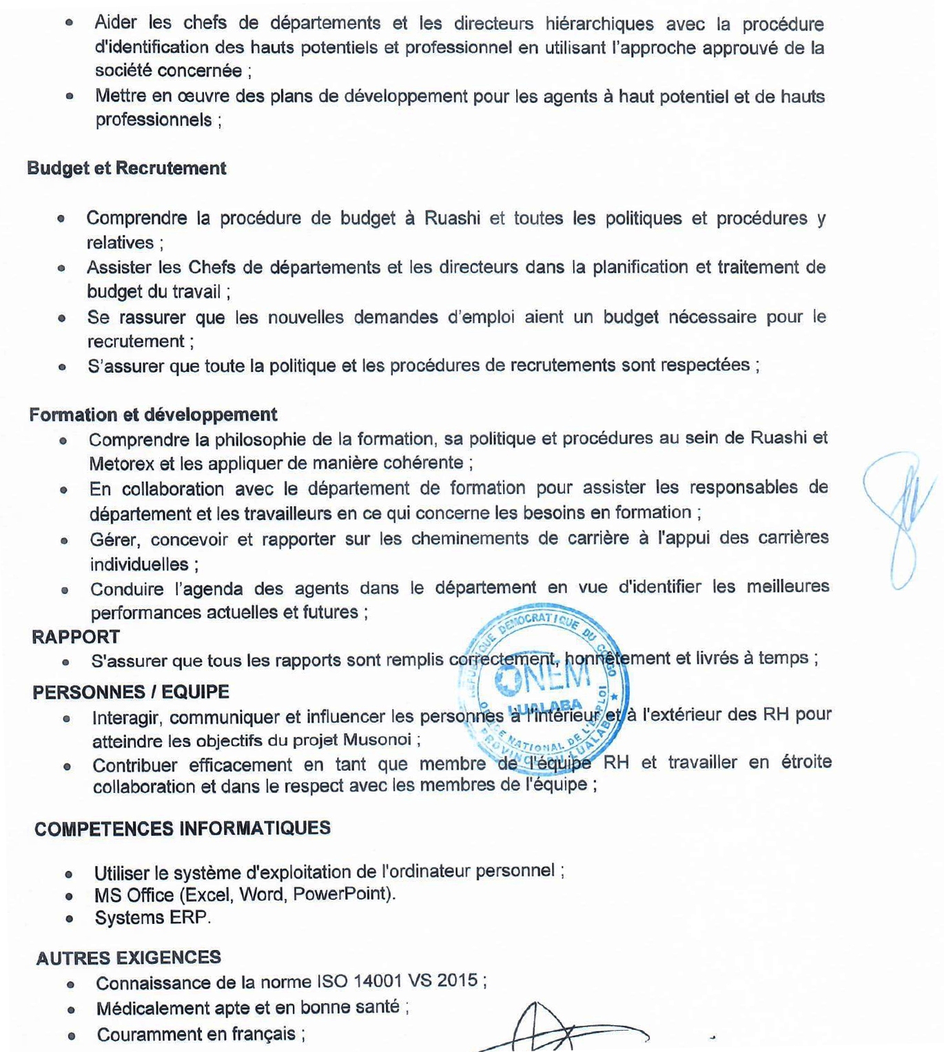 mediacongo.net - Offre d'emploi - Human Resources Business Partner