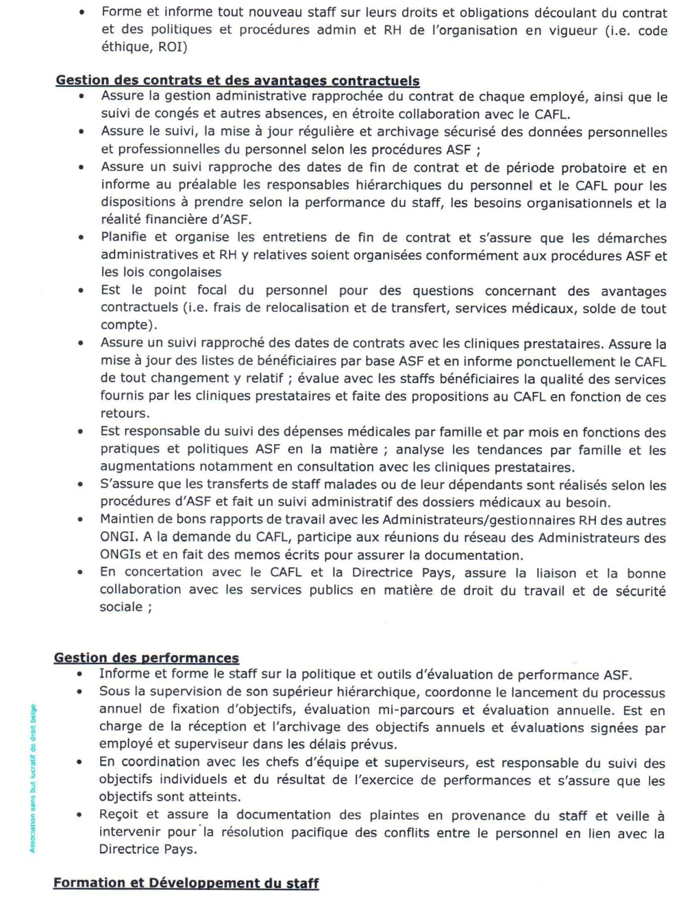 mediacongo.net - Offre d'emploi - Gestionnaire des Ressources Humaines et Administration