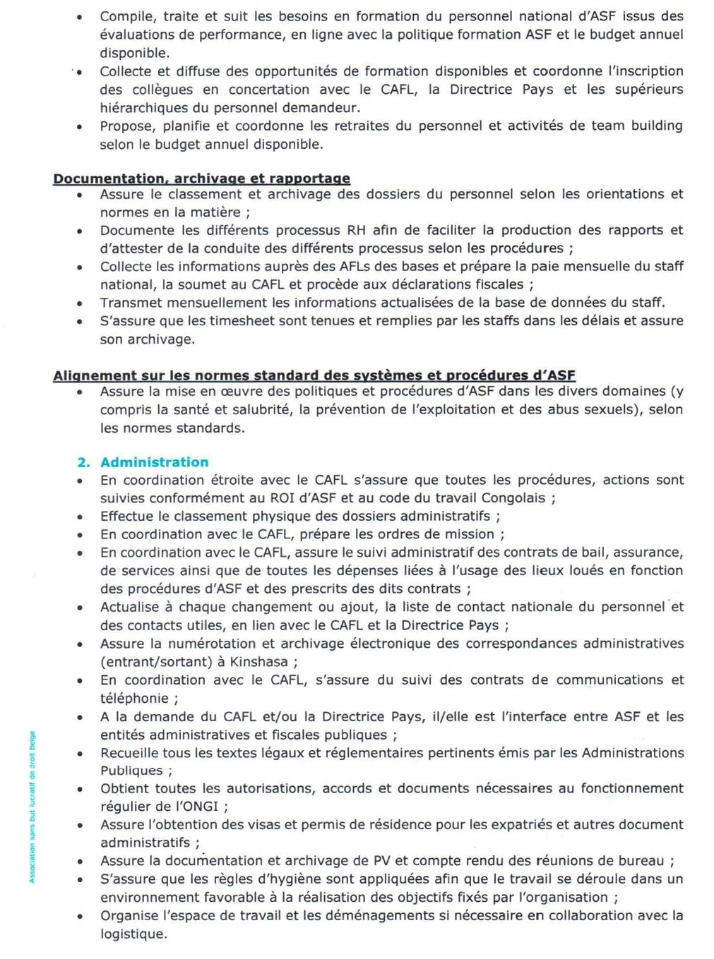 mediacongo.net - Offre d'emploi - Gestionnaire des Ressources Humaines ...