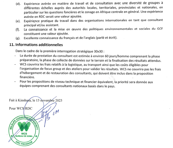 mediacongo.net - Offre d'emploi - Consultants dans le cadre de la ...