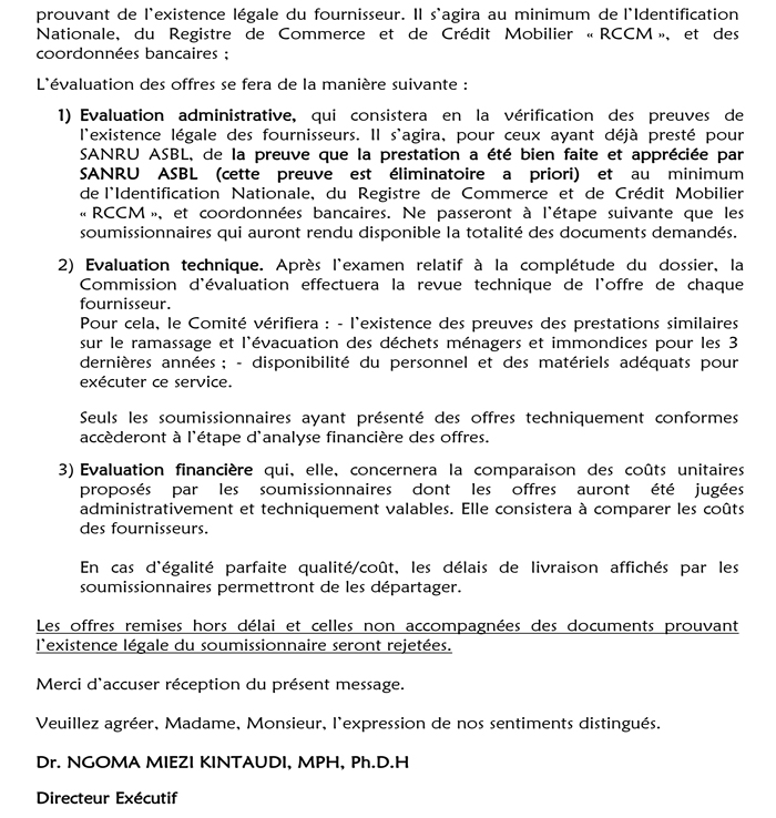 mediacongo.net - Offre d'emploi - Services divers sur bâtiments pour le ... mediacongo.net - Offre d'emploi - Services divers sur bâtiments pour le ...