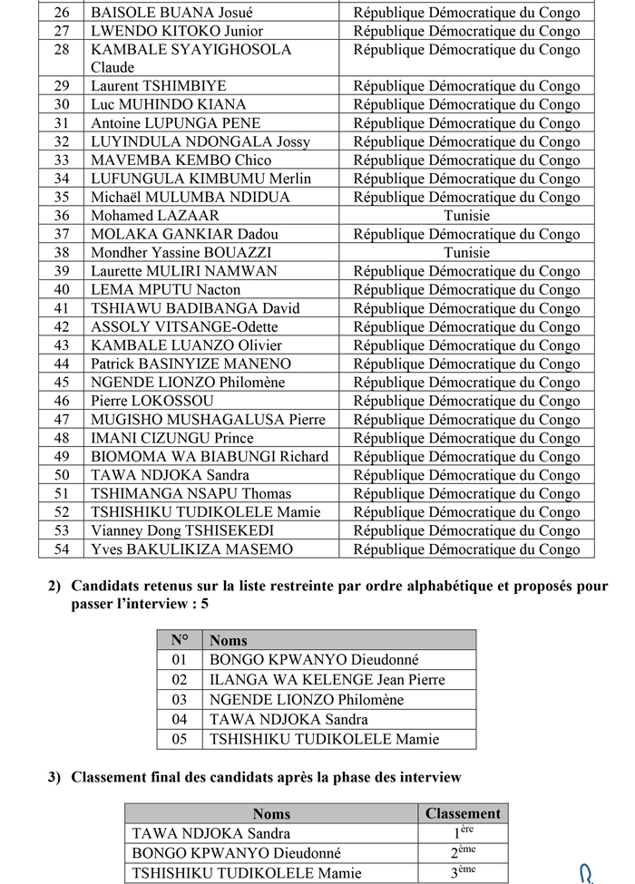 mediacongo.net - Offre d'emploi - ATTRIBUTION DU MARCHE : Spécialiste ...