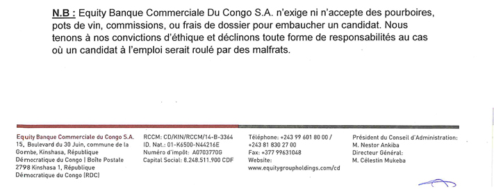 mediacongo.net - Offre d'emploi - Magasinier