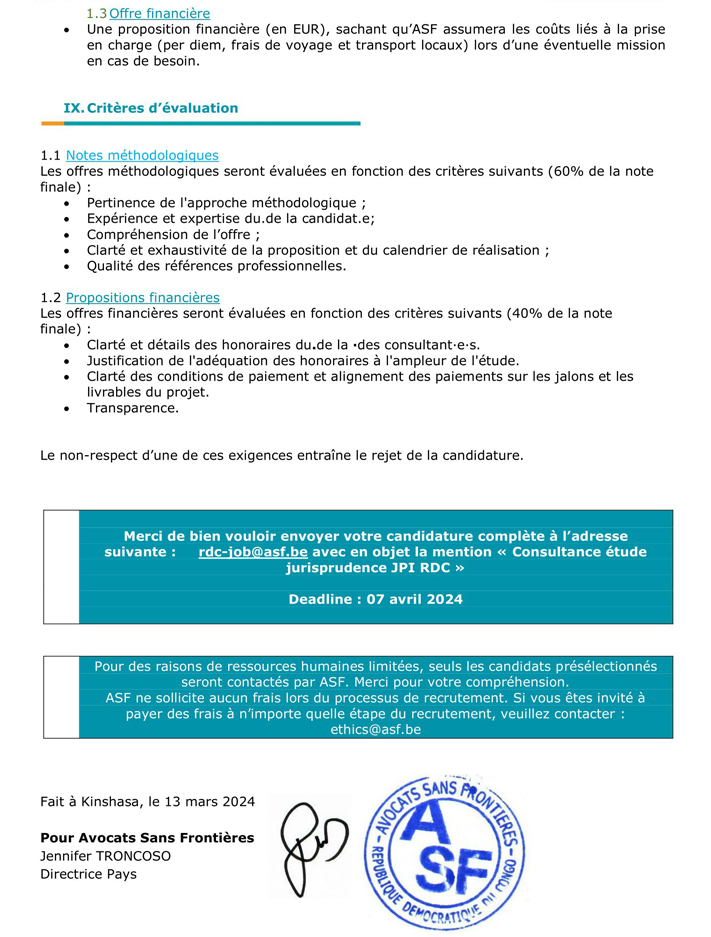 mediacongo.net - Offre d'emploi - Consultant(e) pour la réalisation d ...