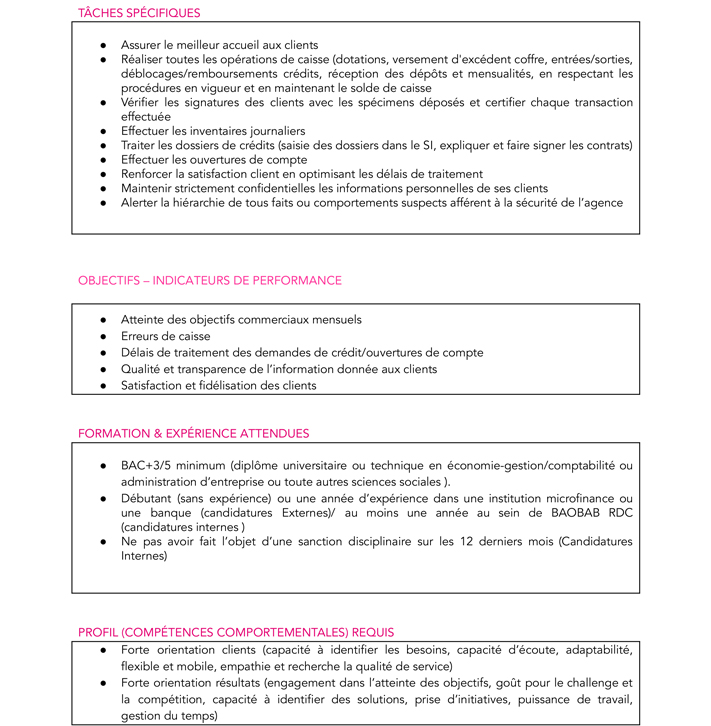 mediacongo.net - Offre d'emploi - Gestionnaire Clientèle