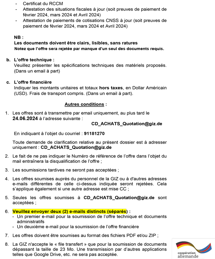 mediacongo.net - Offre d'emploi - Matériels informatiques