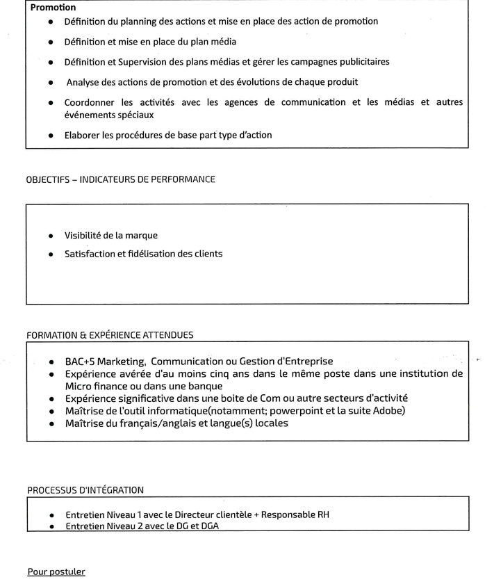 mediacongo.net - Offre d'emploi - Responsable expérience client