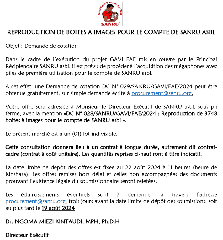 mediacongo.net - Offre d'emploi - Reproduction de boites à images pour ... mediacongo.net - Offre d'emploi - Reproduction de boites à images pour ...