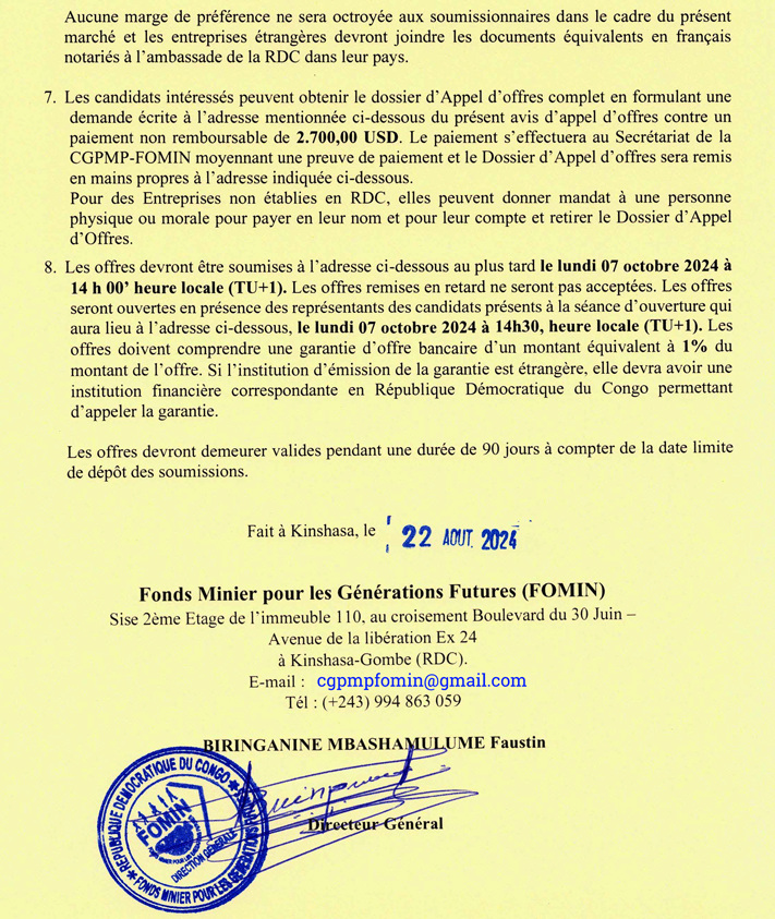 mediacongo.net - Offre d'emploi - Travaux de construction d'un bâtiment ...