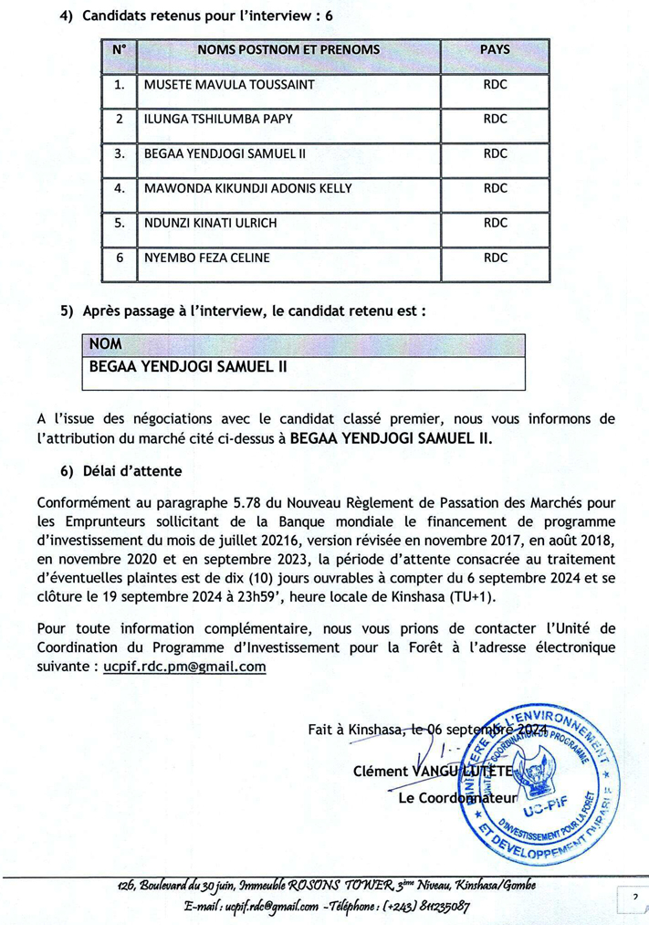 mediacongo.net - Offre d'emploi - Expert en développement social