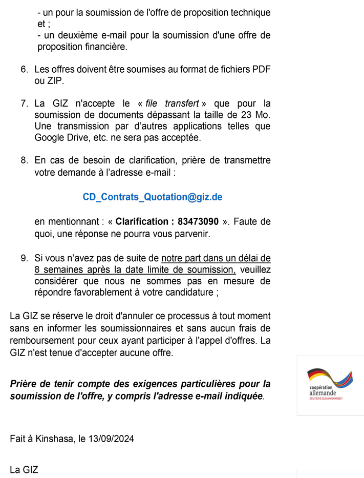 mediacongo.net - Offre d'emploi - Expert Senior chargé de la rédaction de documents de travail ...