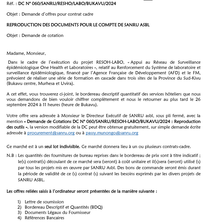 mediacongo.net - Offre d'emploi - Reproduction des documents