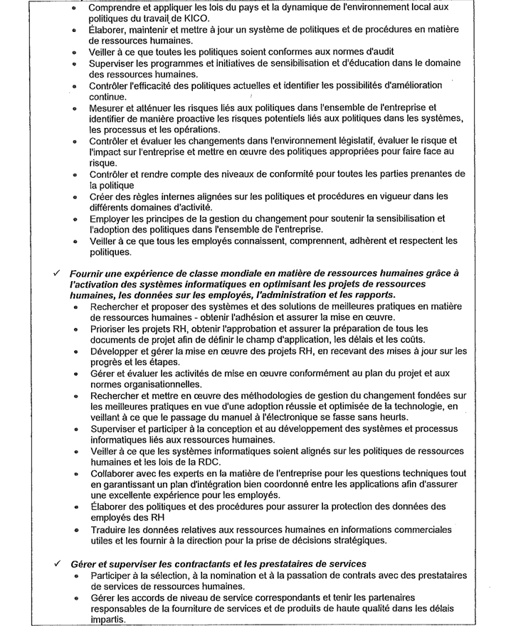 mediacongo.net - Offre d'emploi - Directeur Principal des Ressources ...