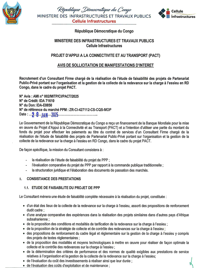 mediacongo.net - Offre d'emploi - Consultant firme chargé de la ...