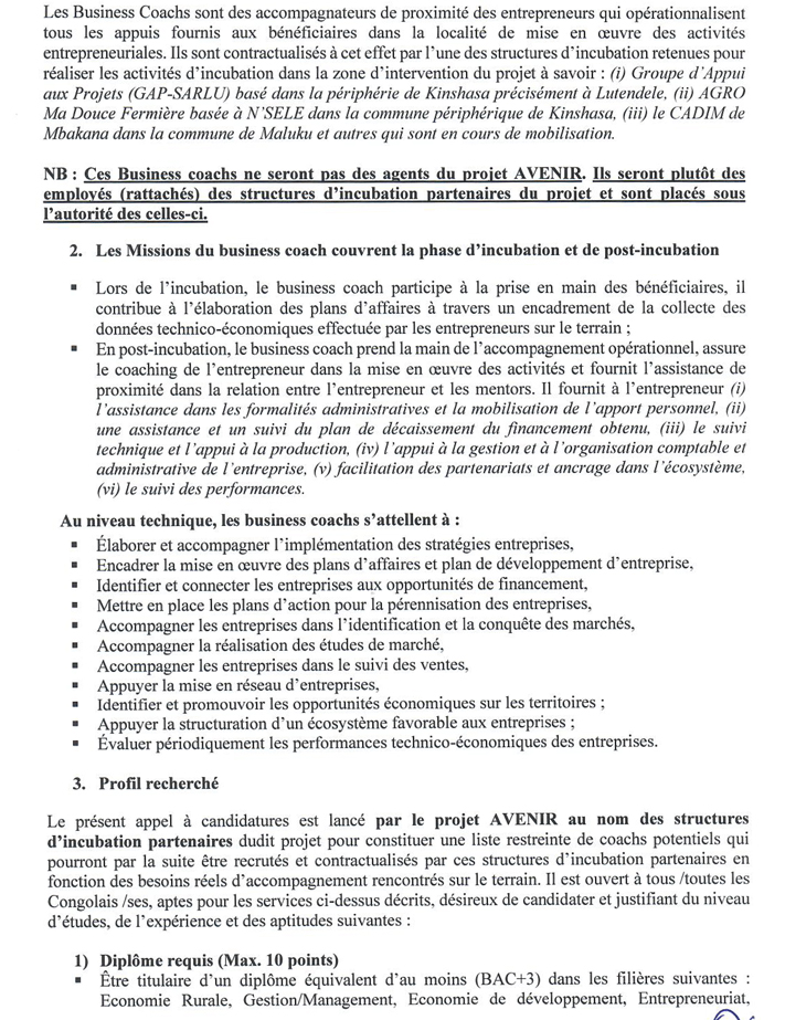 mediacongo.net - Offre d'emploi - Business Coashs pour le compte des structures d'incubation ...